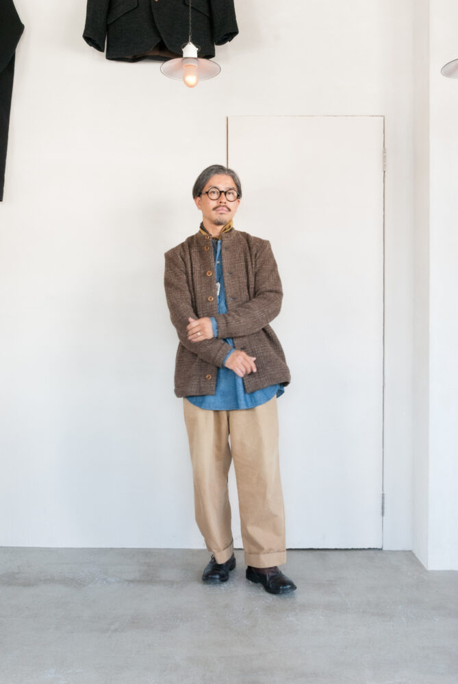 Frank Leder Dead Stock Brown Wool Janker with Side Pocket | kado〔カド オノミチ〕